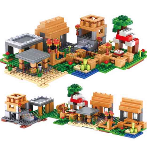 Minecraft stavebnice,vesnice-496 dílkůSKLADEM V ČR - bazar ...