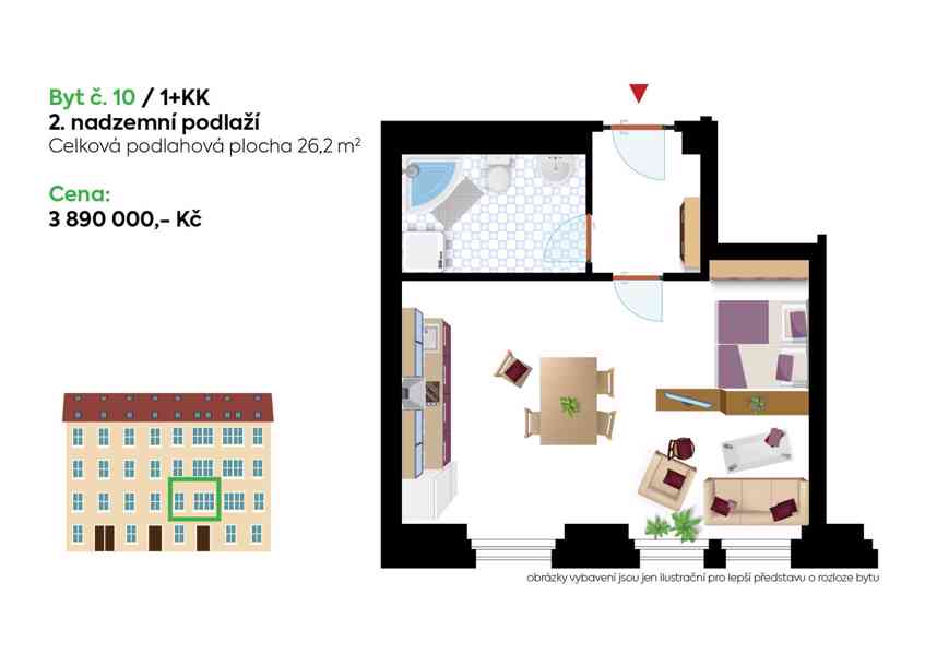 Byt č. 10, 1+KK, Praha 4-Nusle - bazar - Hyperinzerce.cz