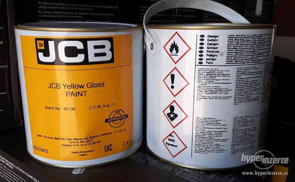 Barva originál JCB - 2,5 L + sprej pro stroje JCB - bazar - Hyperinzerce.cz