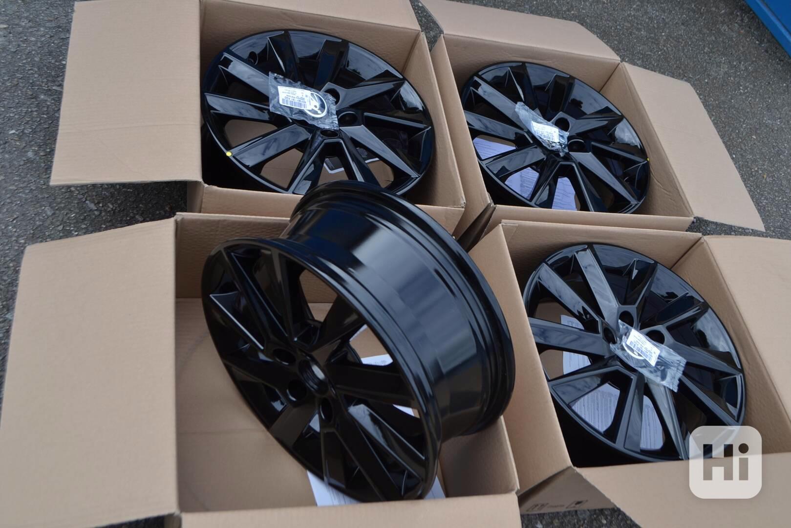 4ks Nové orig.alu disky Škoda Scala/Rapid 6Jx16 ET40 černá - bazar ...