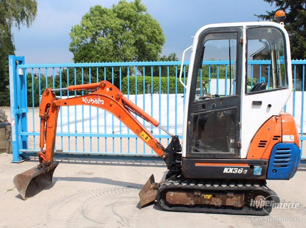 mini bagr Kubota KX36-3, rok 2006, jen 2242 hodin - bazar - Hyperinzerce.cz