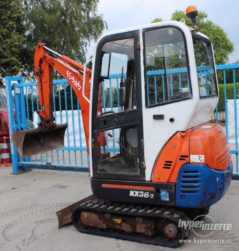 mini bagr Kubota KX36-3, rok 2006, jen 2242 hodin - bazar - Hyperinzerce.cz