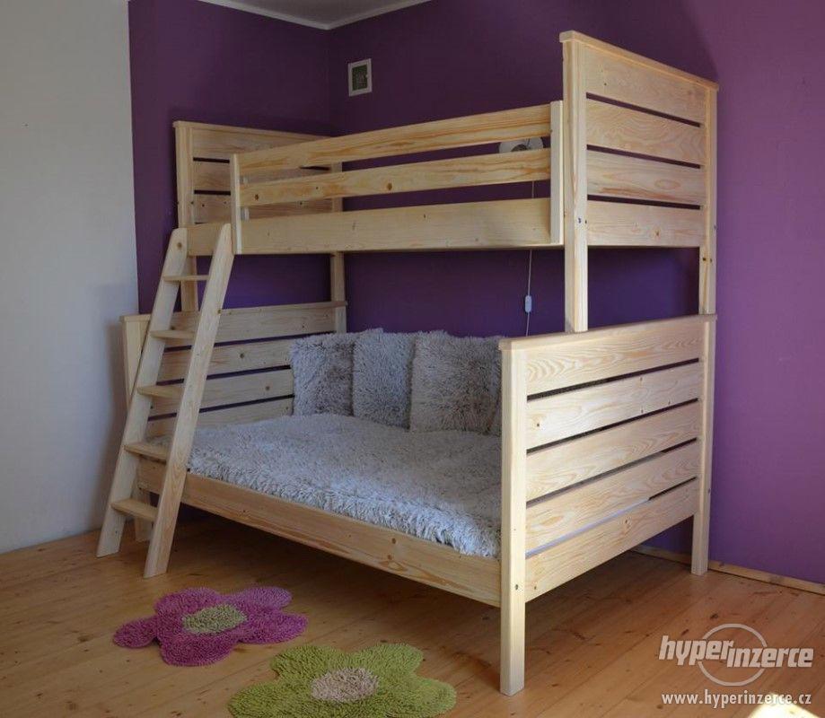 Patrová postel EBBY 120x200 cm, masív - česká výroba - bazar ...